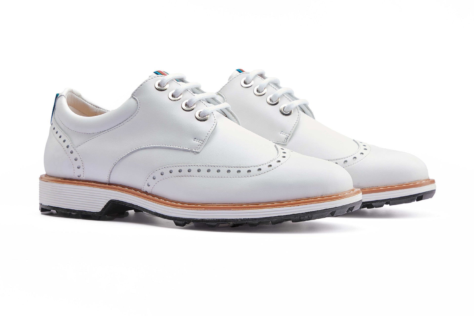 Tailor | Men's Premium White Italian Leather, Lightweight Golf Shoes